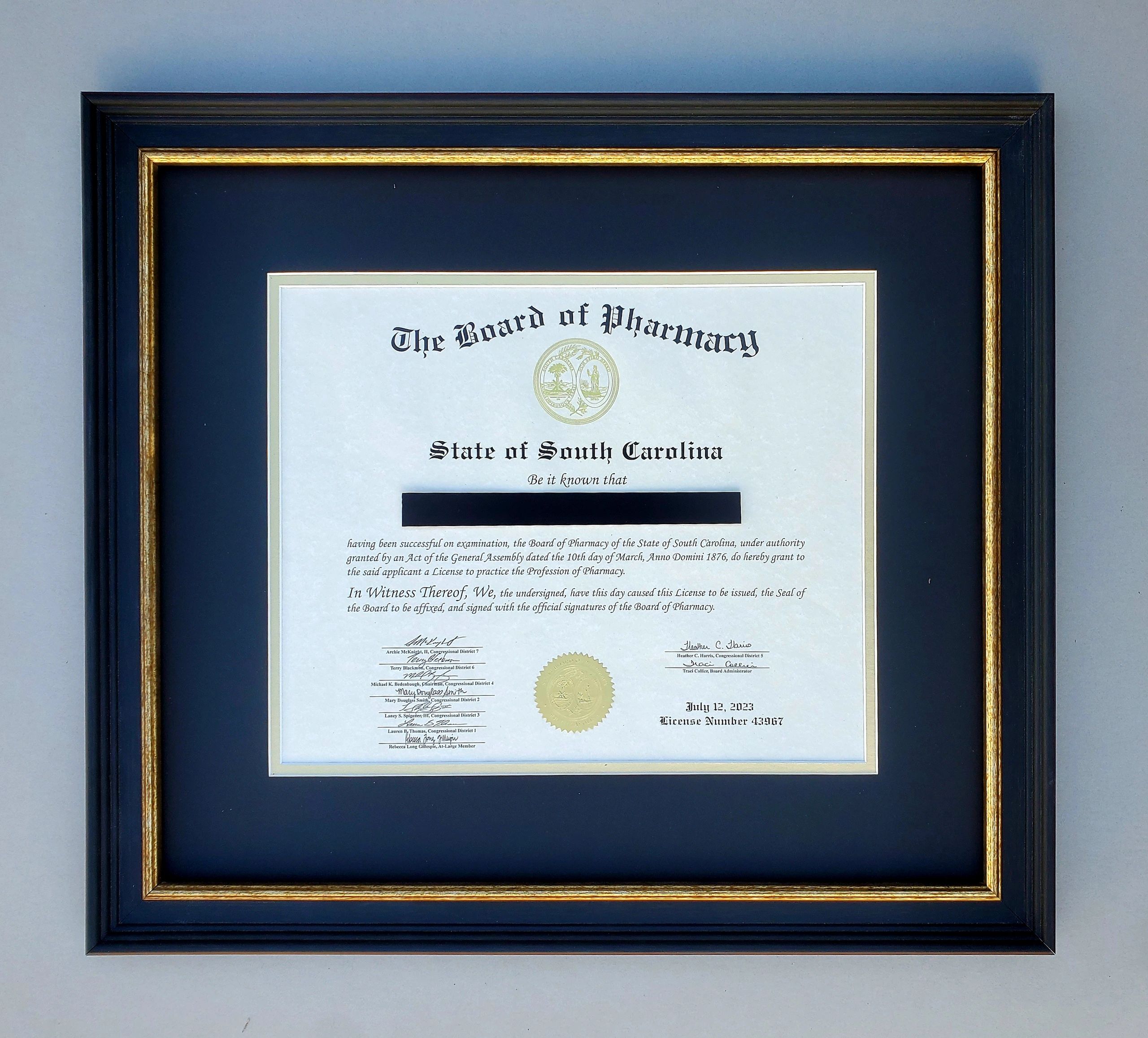 DIPLOMAS | Englishman's Frameshop